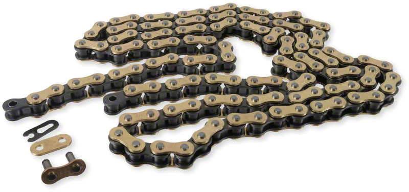D.I.D Chain 520-DZ2 Gold/Black 120 Link - Cross Center Esbjerg